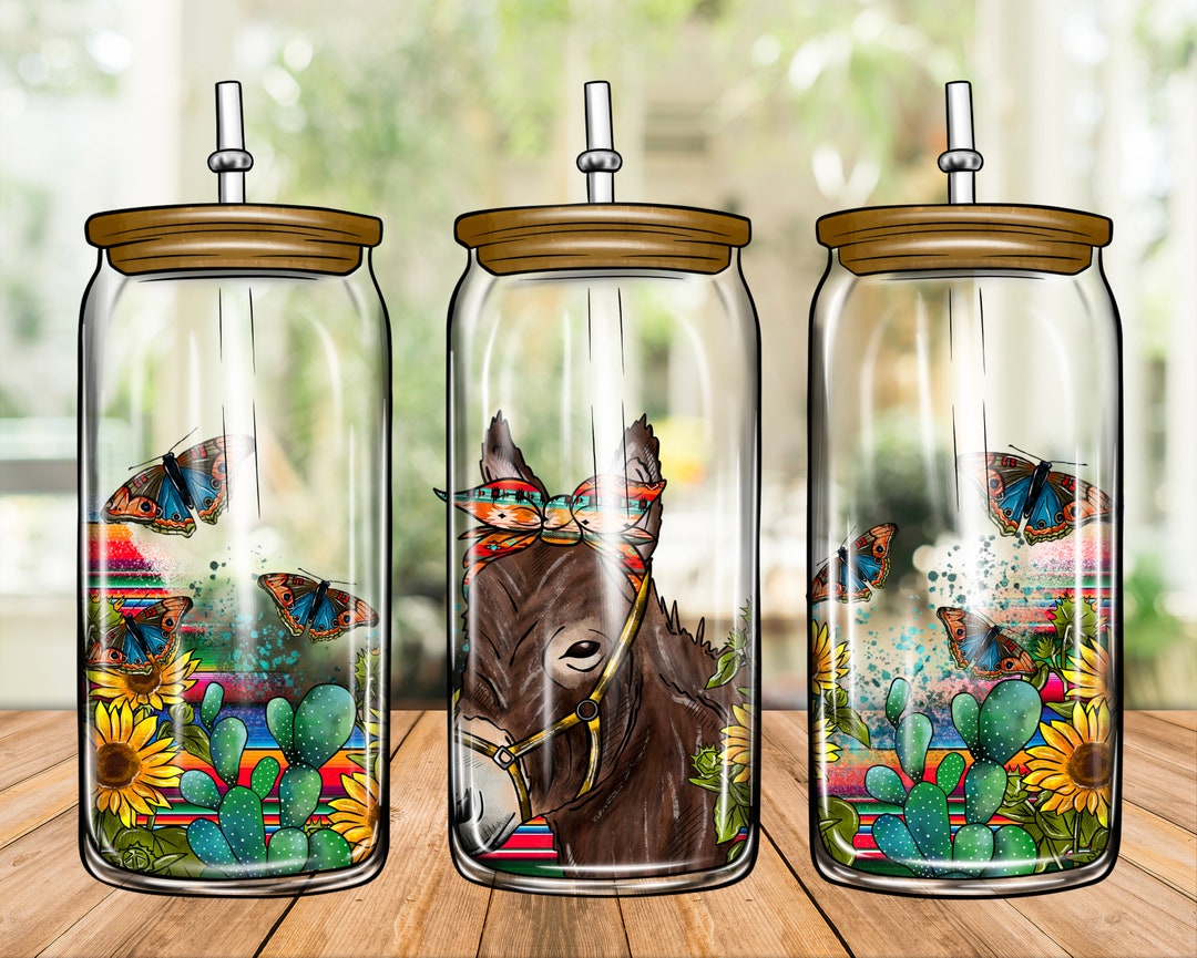 Donkey Libbey Cup Png Sublimation Design,16oz Libbey Cup Png, Donkey ...