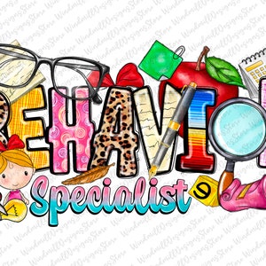 Behavior Specialist Sublimation PNG Design, Behavior Therapist ...
