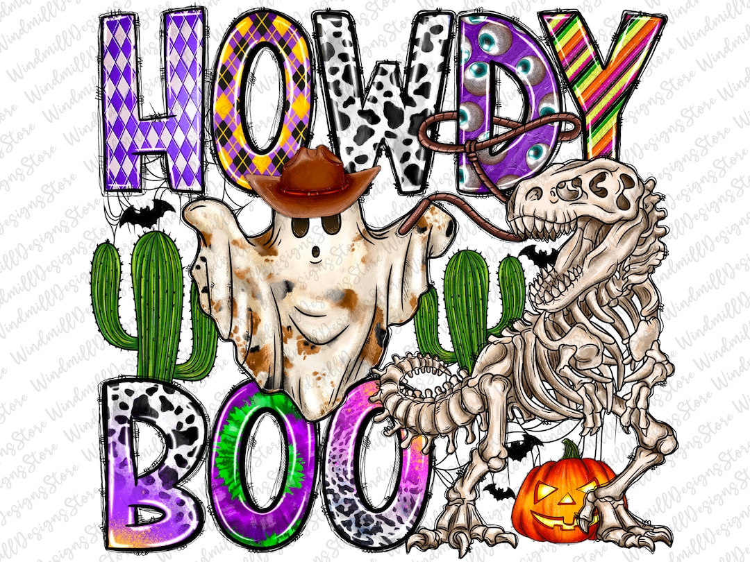 Howdy Boo Png, Howdy Fall Png,cowboy Pumpkin Png,sublimation Designs ...