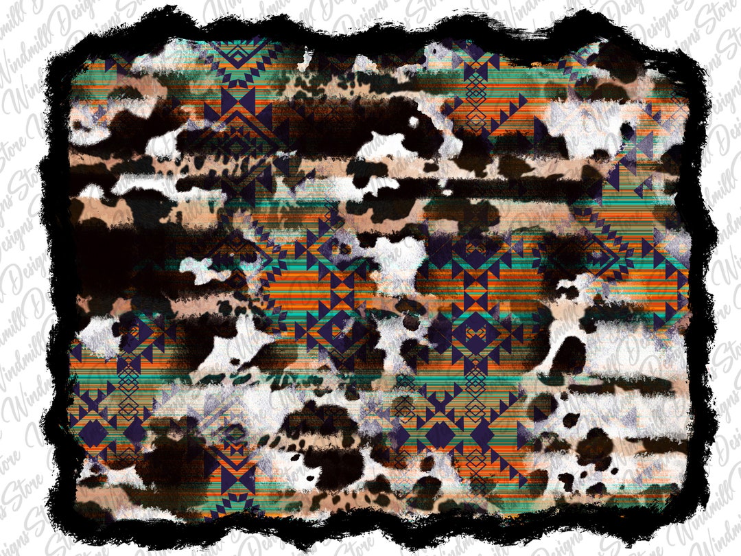Western Cowhide Background Png Sublimation Design, Western Design Png ...