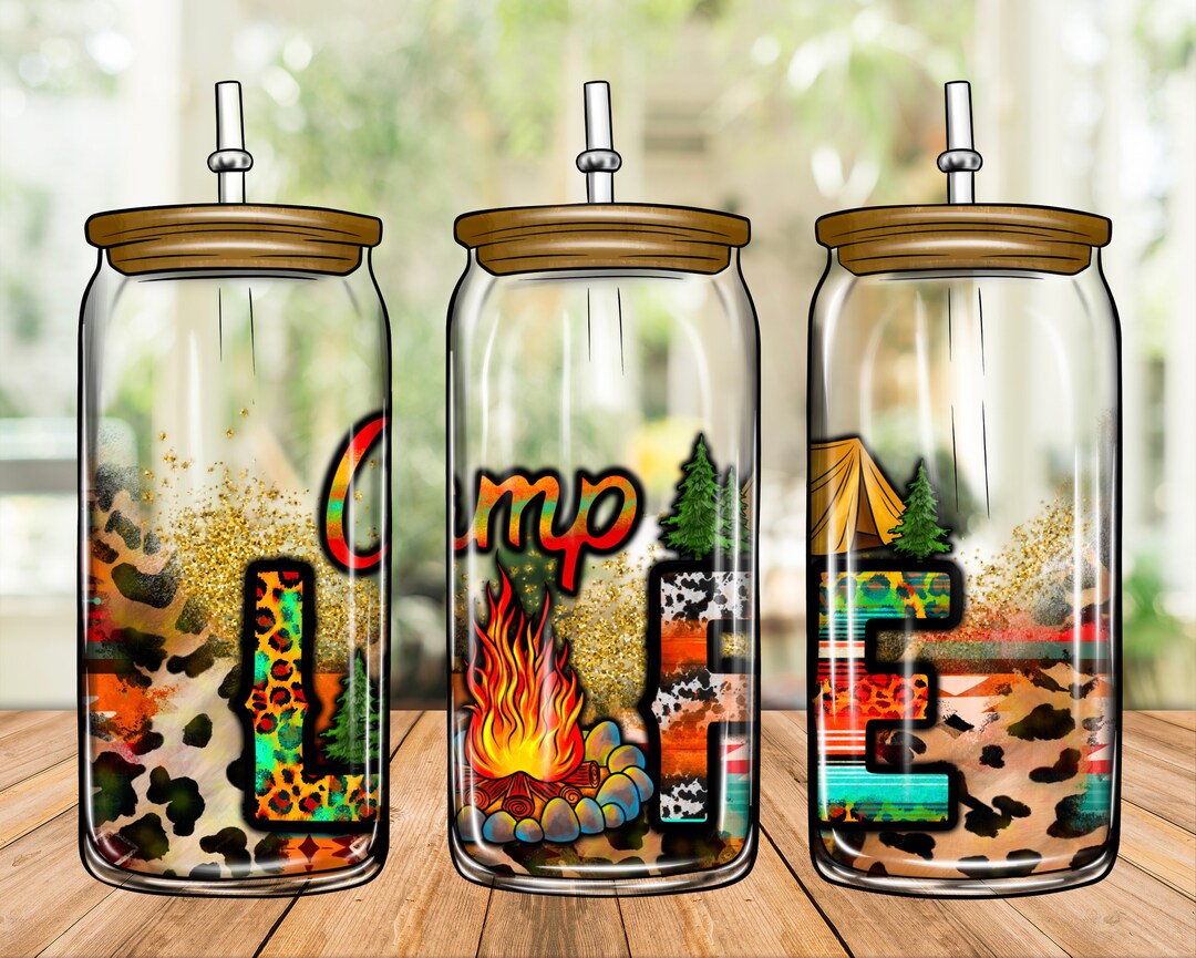 Camp Life Libbey Cup Png Sublimation Design,16oz Libbey Cup Png,camp Life Glass Can Png ...