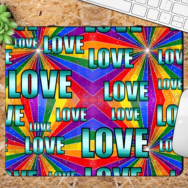 Rainbow Mousepad - Etsy