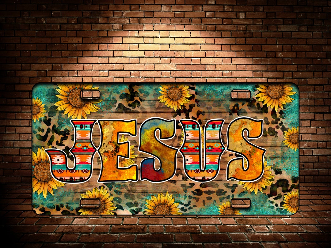 Jesus License Plate Png,jesus Sublimation Design,jesus License Plate ...