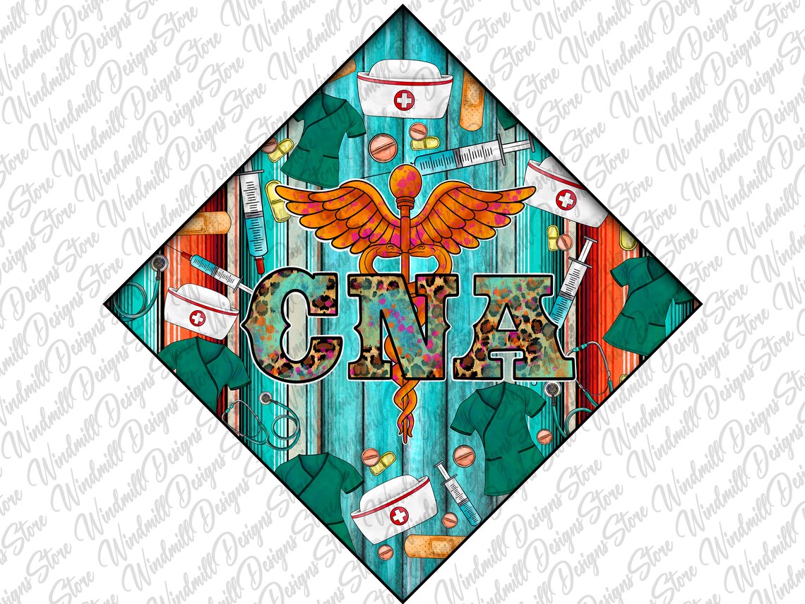 CNA Graduation Cap Png Graduation Hat Pngcna Pngdiy Vinyl | Etsy