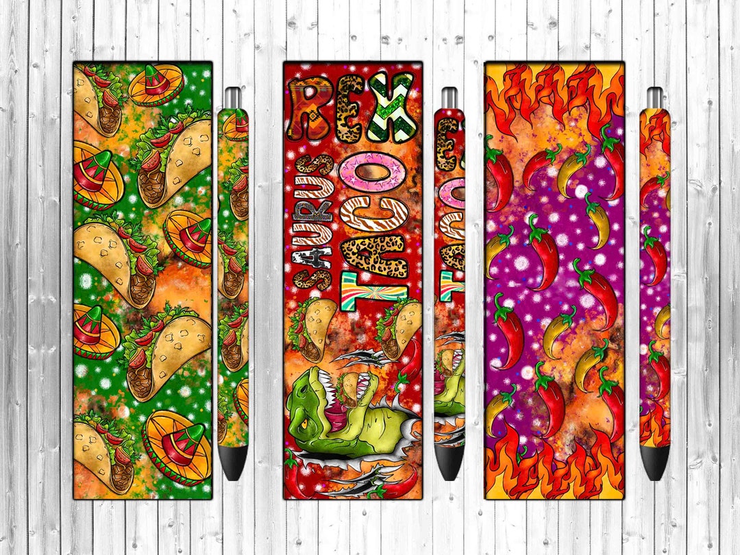 Western Cinco De Mayo Pen Wrap Png Sublimation Design, Western Taco Pen ...