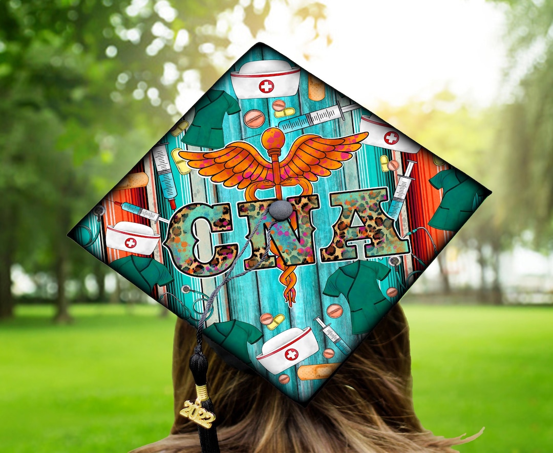 CNA Graduation Cap Png, Graduation Hat Png,cna Png,diy Vinyl Graduation ...