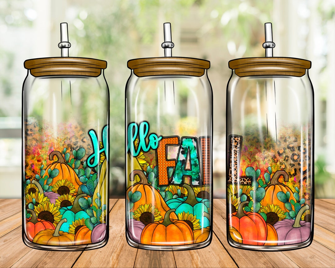 Fall Libbey Cup Png Sublimation ,fall 16oz Libbey Cup Png,fall Glass ...