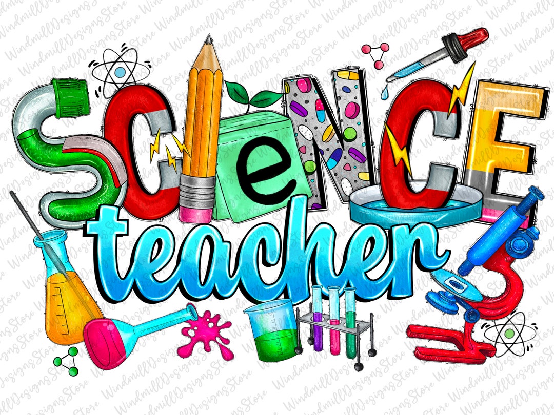 Science Teacher Png Sublimation Design Download Teacher's - Etsy