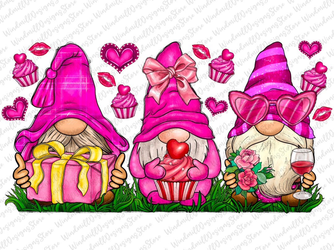 Valentines Day Gnomies Png Sublimation Design Valentines Day - Etsy