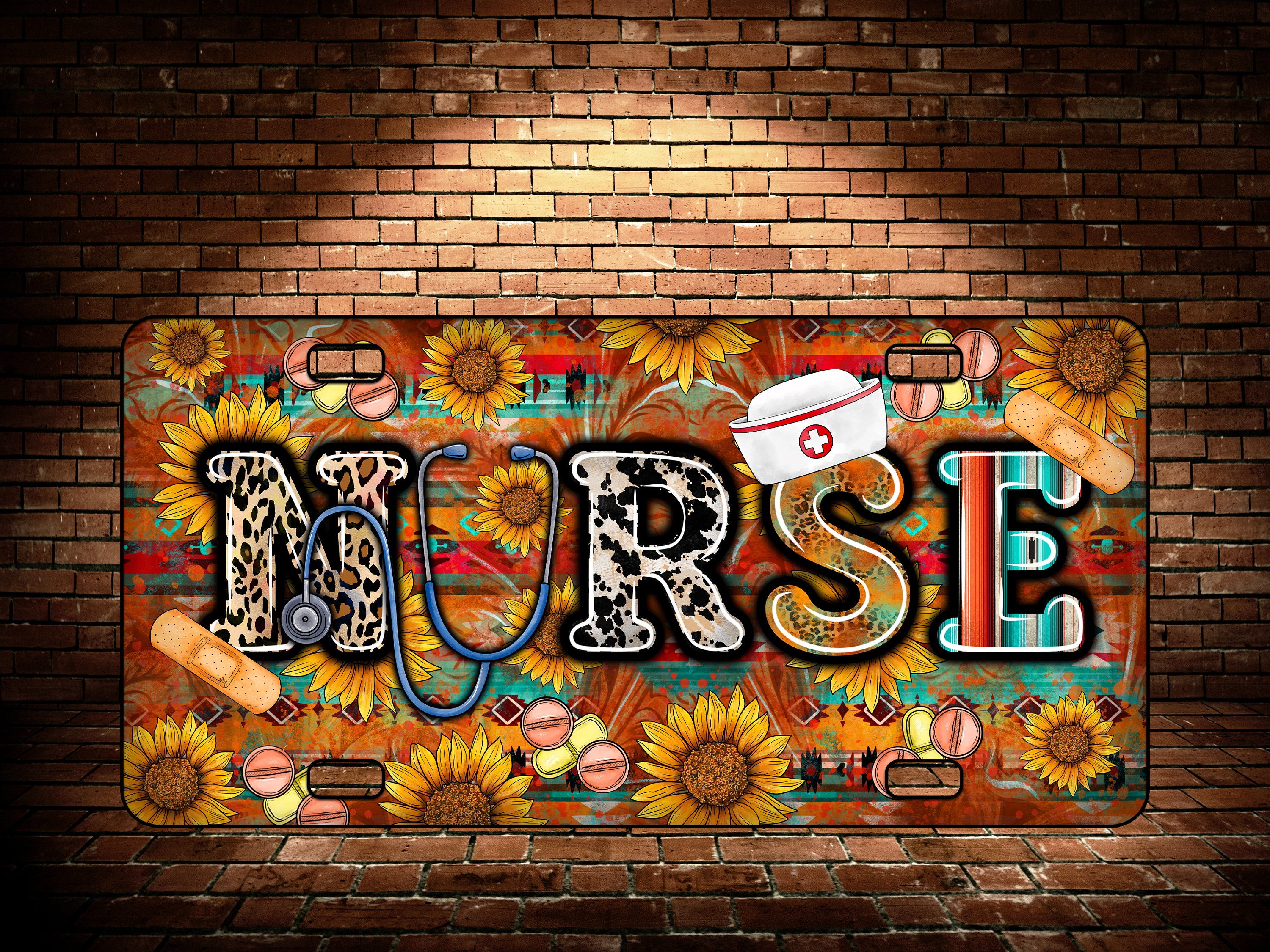 Nurse License Plate Sublimation Design,nurse License Plate,nurse ...
