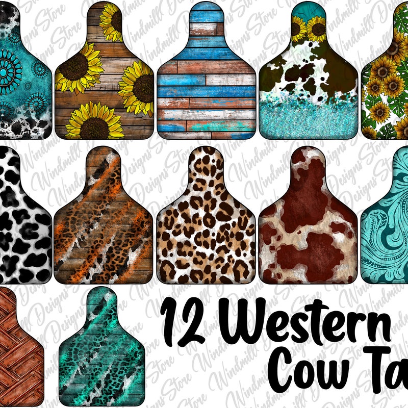 Cow Tag Template - Etsy