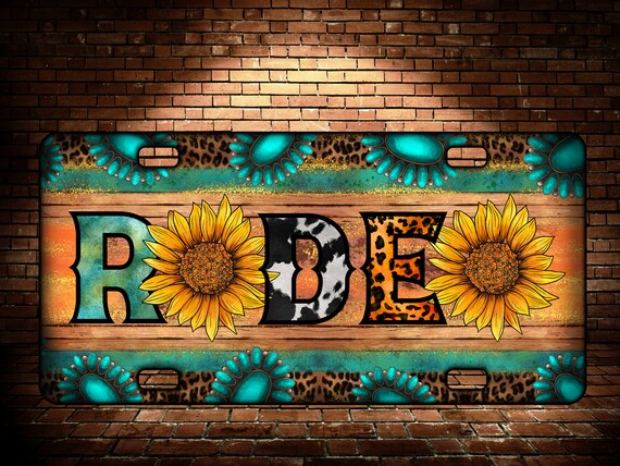 Western Rodeo License Plate Sublimation Designrodeo License - Etsy