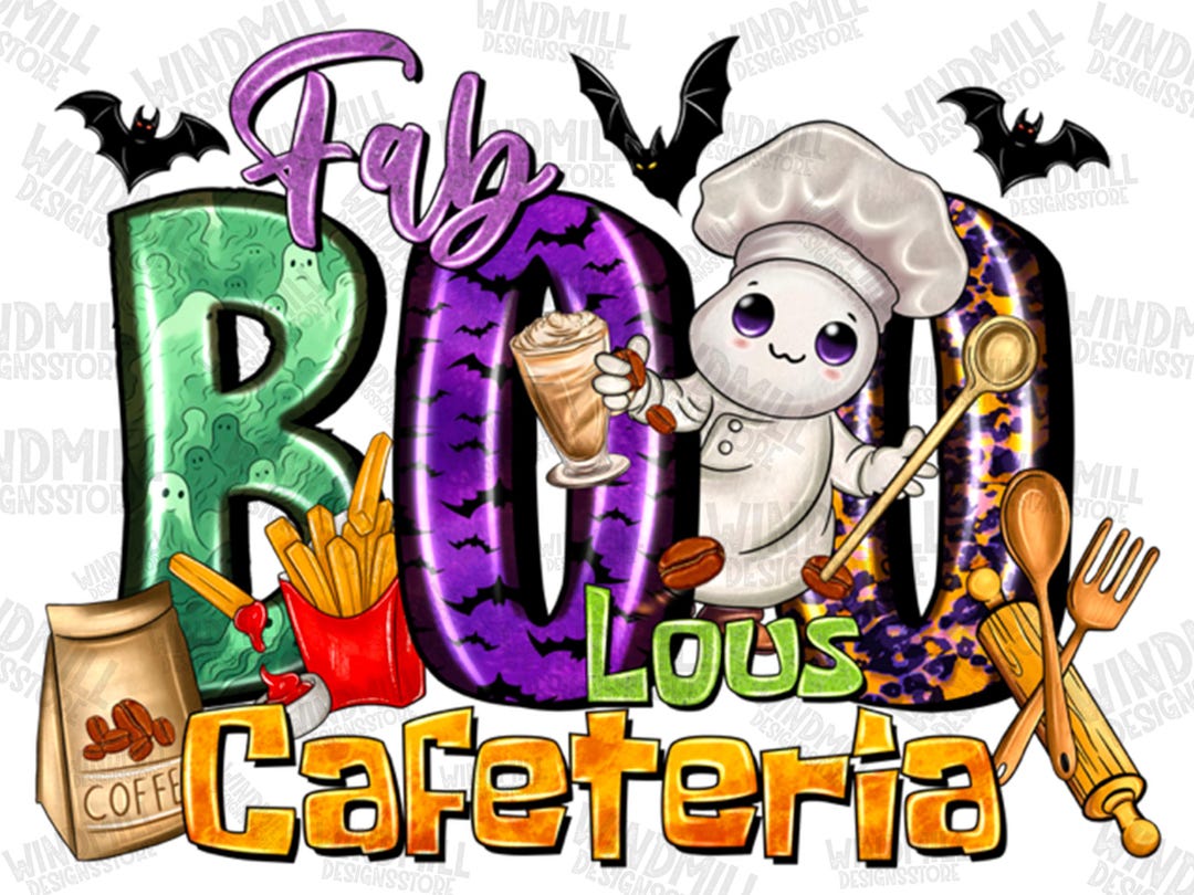 Fab Boo Lous Cafeteria Png, Cafeteria, Happy Halloween Kitchen Png, Boo ...