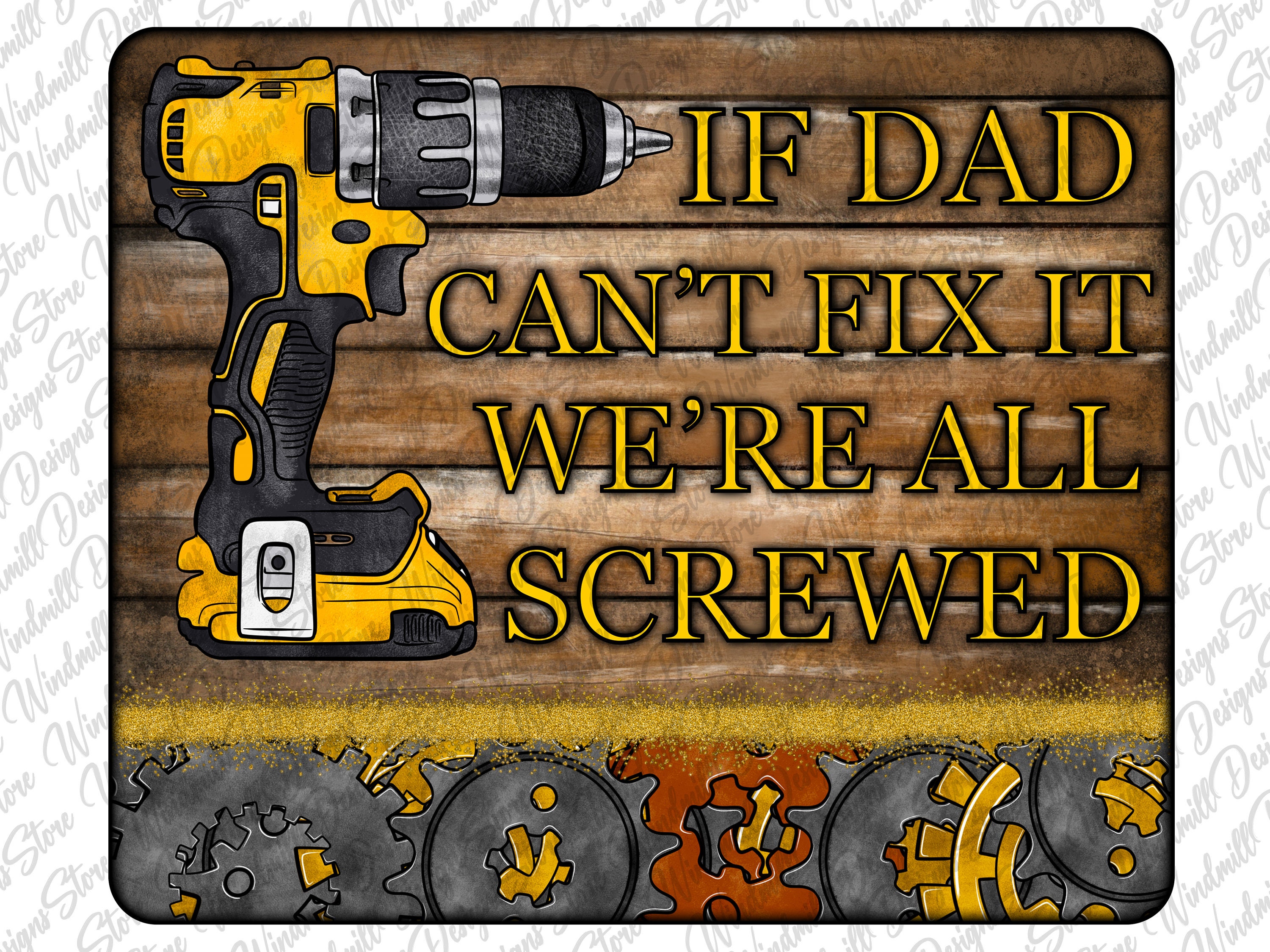 Dad Fix It Mousepad Sublimation Design Dad Fix It Mouse Pad PNG ...