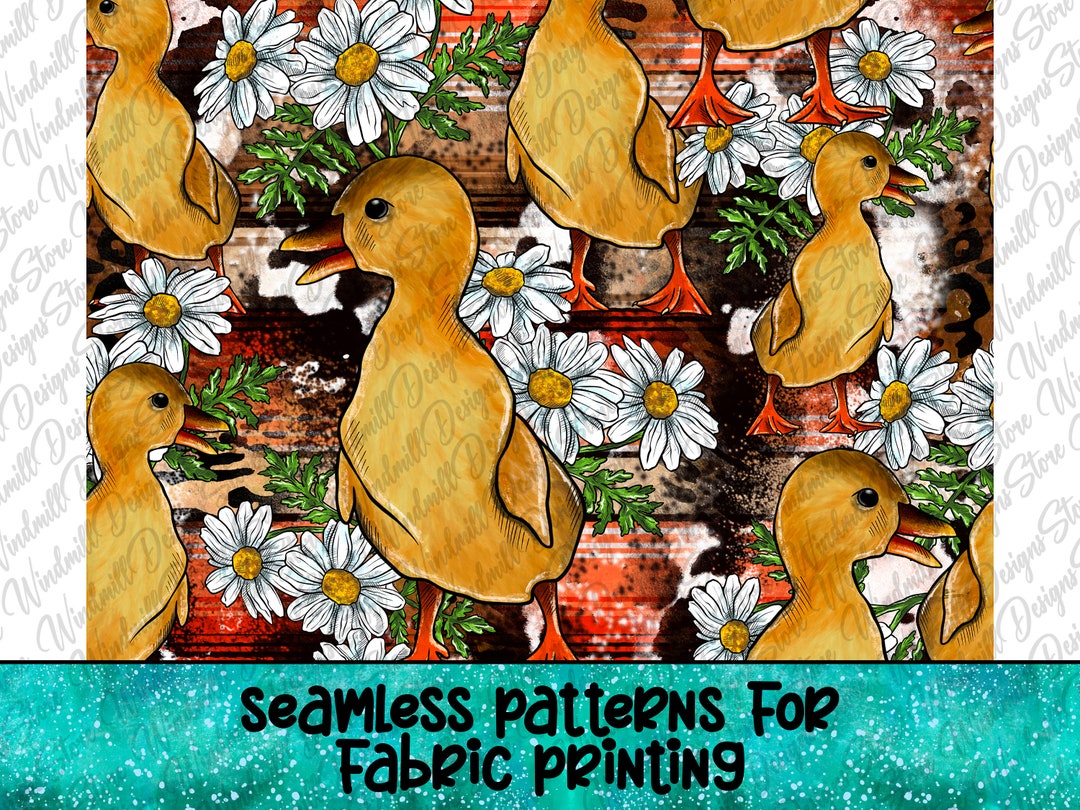 Duck Seamless Pattern,duck Sublimation Design Png,duck Pattern,farm ...
