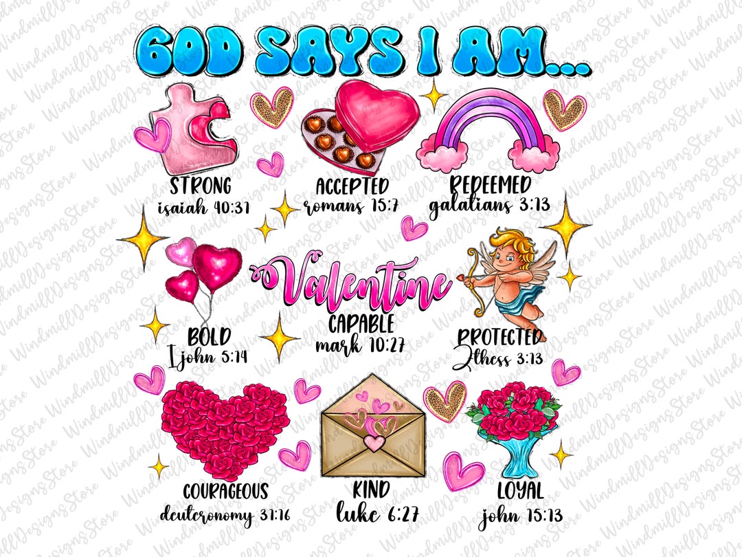 God Says ı Am Png Sublimation Design Download Xo Xo Png - Etsy