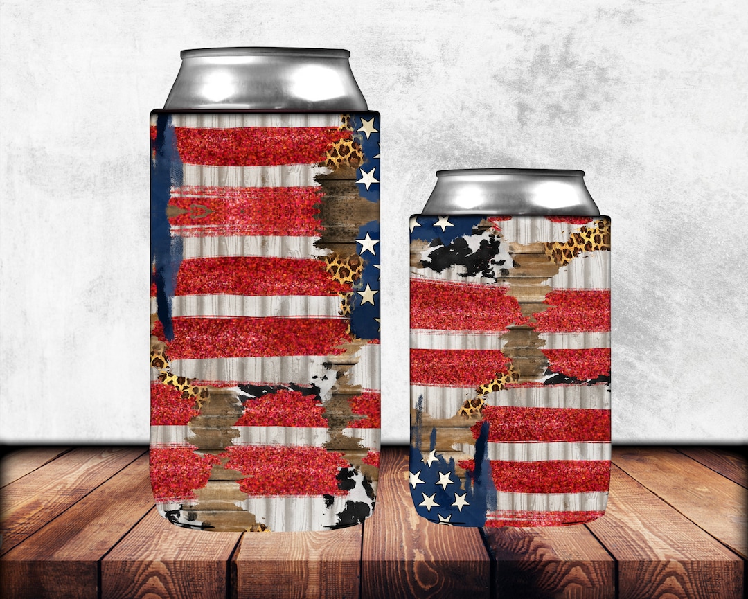 America Can Cooler PNG Sublimation Design,america Can Holder,12 Oz. Can ...