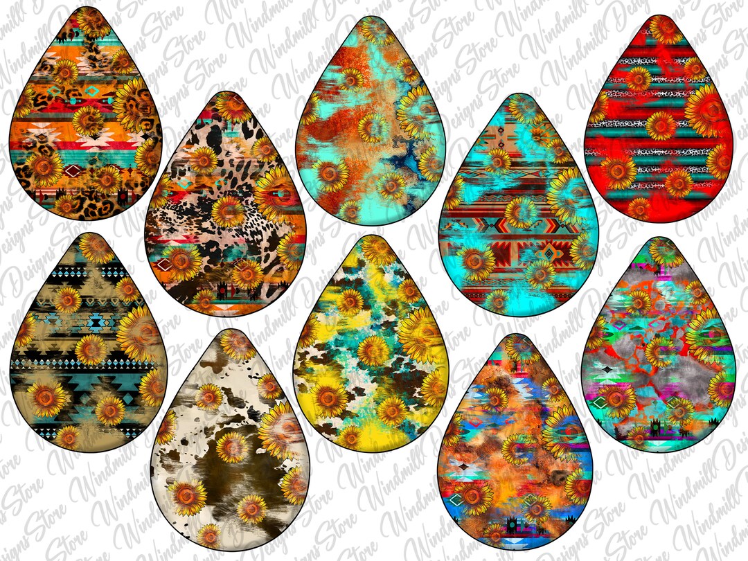 Western Teardrop Earring Country Earring Western Design - Etsy