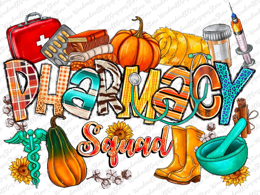 Pharmacy Squad Fall Png Sublimation Design Download, Fall Vibes Png ...
