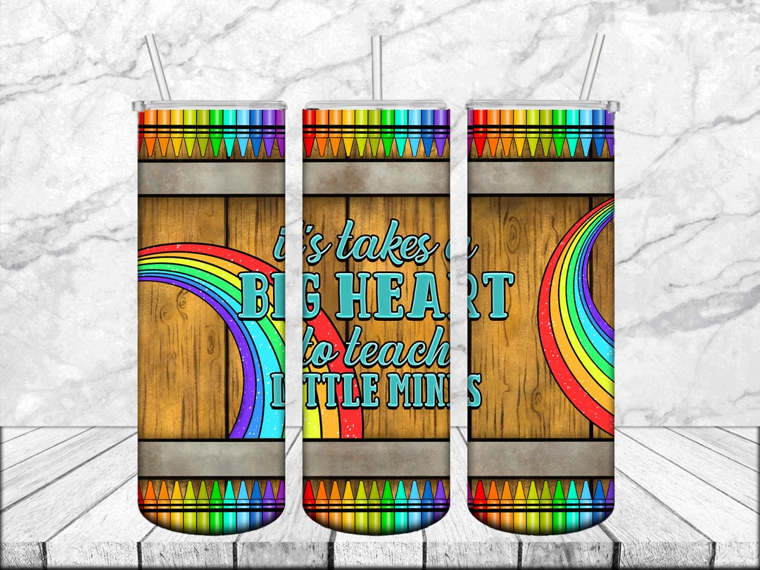 Teacher Appreciation Tumbler Design: Pencil Rainbow 20oz Skinny Tumbler ...