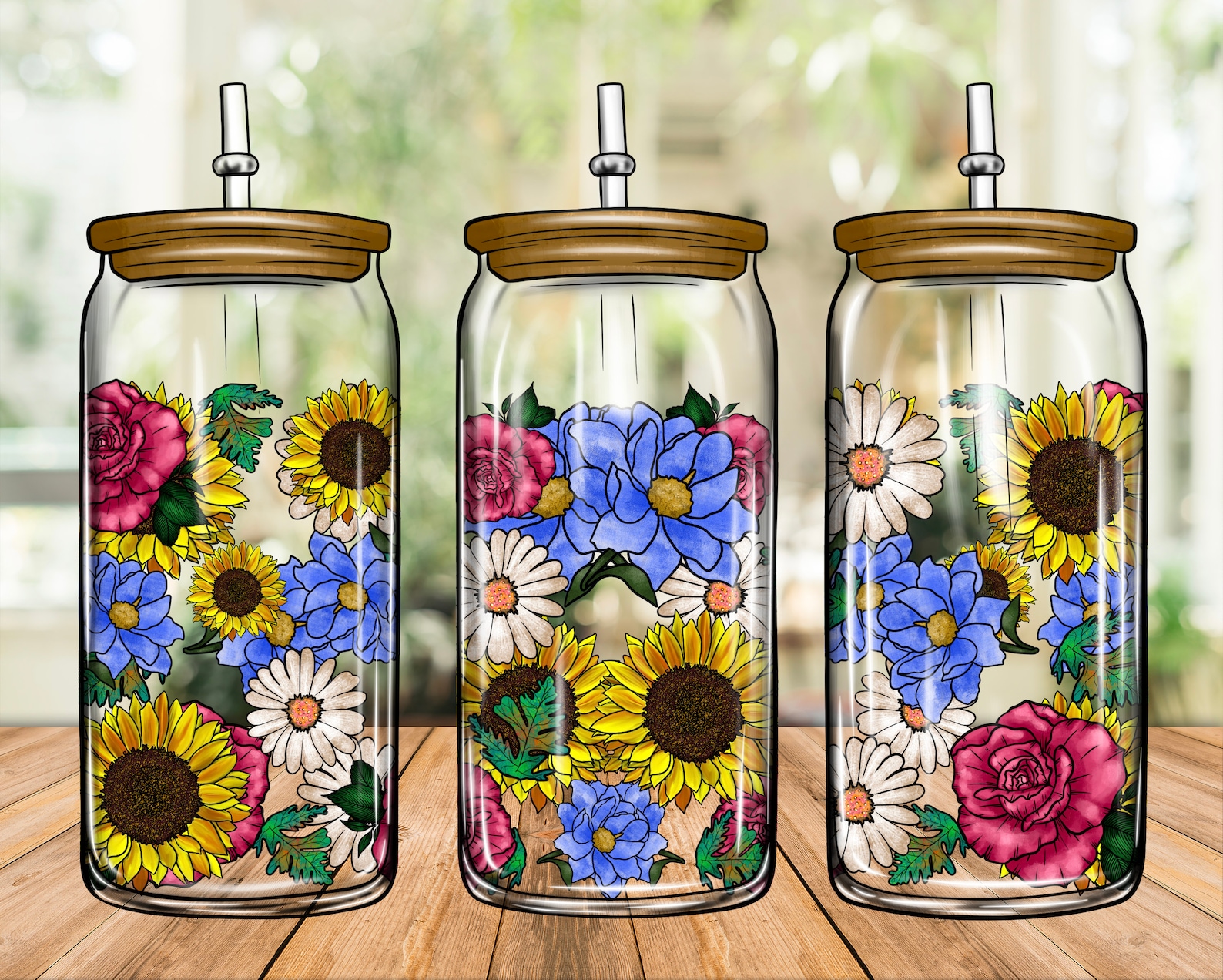 Flower Libbey Cup Png Sublimation Design,flower 16oz Libbey Cup Png ...