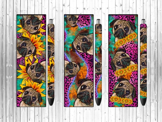 Pug Pen Wraps Pngpug Dog Pen Wrap Pngpug Pen Wrap - Etsy