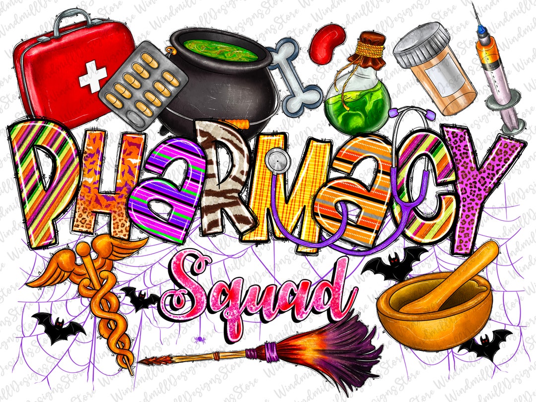 Halloween Pharmacy Squad Png Design, Halloween Pharmacy Technician Png ...