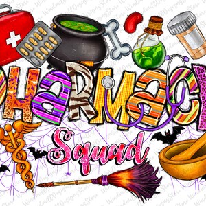 Halloween Pharmacy Squad Png Design, Halloween Pharmacy Technician Png ...