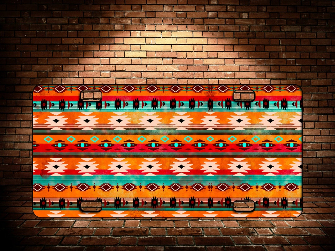Aztec License Plate Sublimation Design,aztec License Plate,aztec ...