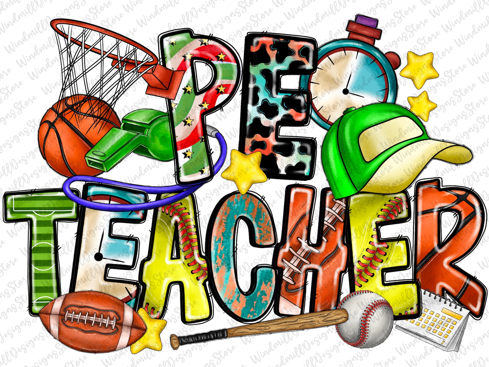 PE Physical Education Teacher Png Sublimation Design Download, Teacher ...