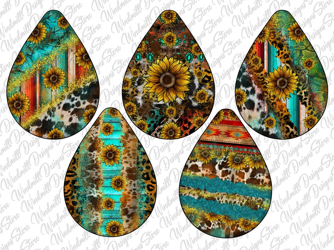 Western Teardrop Earring Country Earring Western Design - Etsy