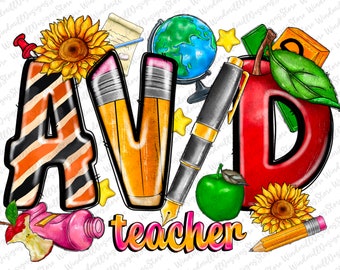 Avid Teacher Png Sublimation Design, Advancement via Individual ...