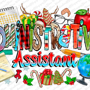Administrative Assistant Png Sublimation Design, Christmas Teacher ...