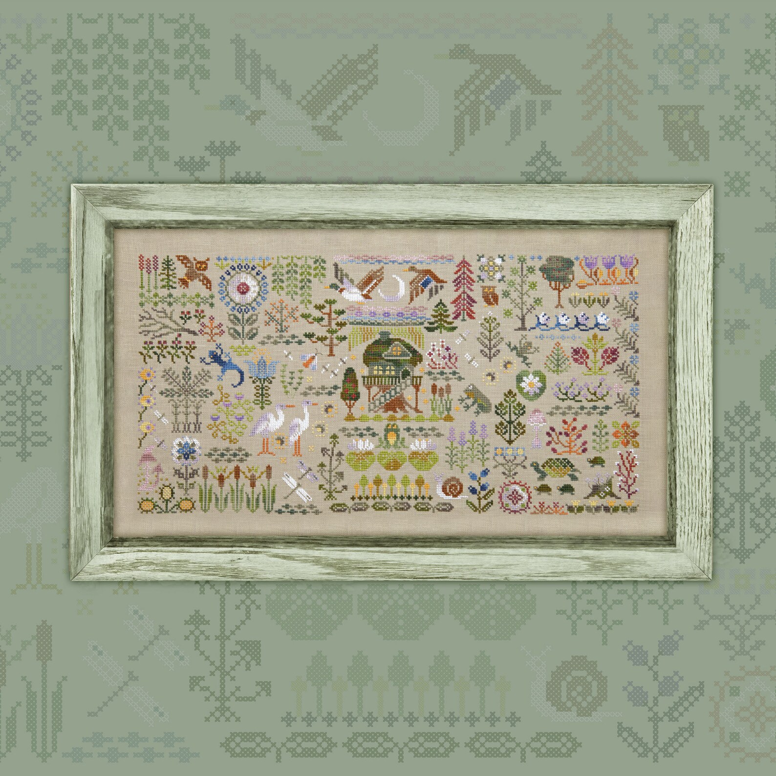 Digital Cross Stitch Pattern “bewitched Swamp” Owlforest - Etsy