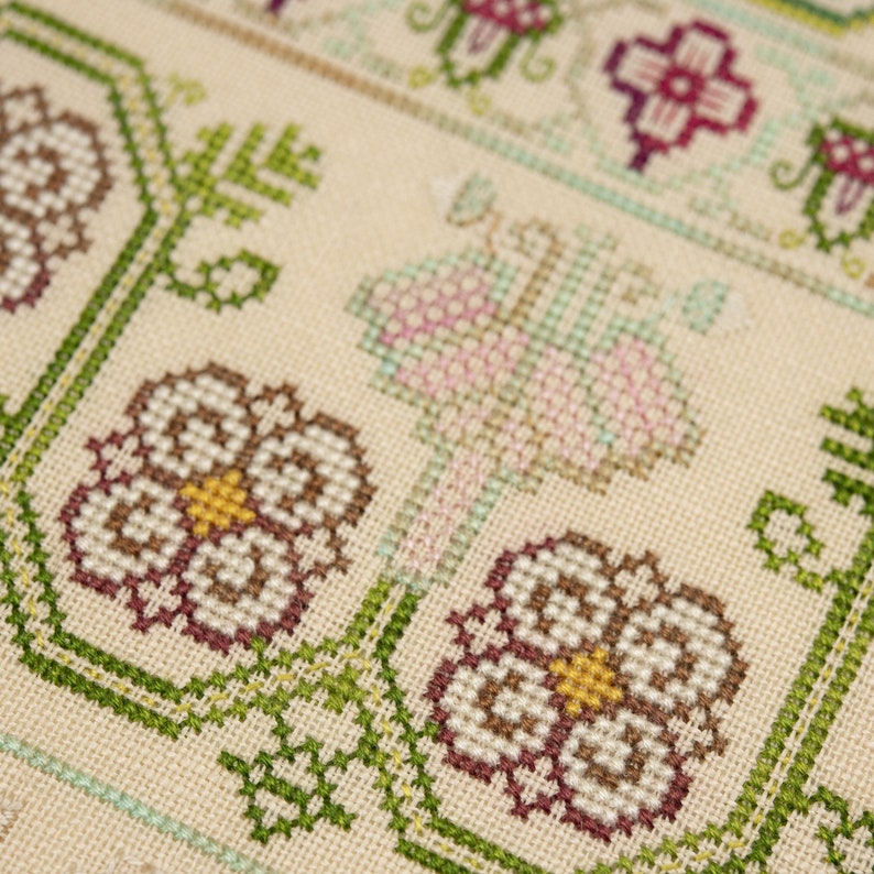 Digital Cross Stitch Pattern “english Band Sampler” Owlforest - Etsy
