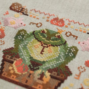 Digital Cross Stitch Pattern “thrifty Toad” Owlforest - Etsy