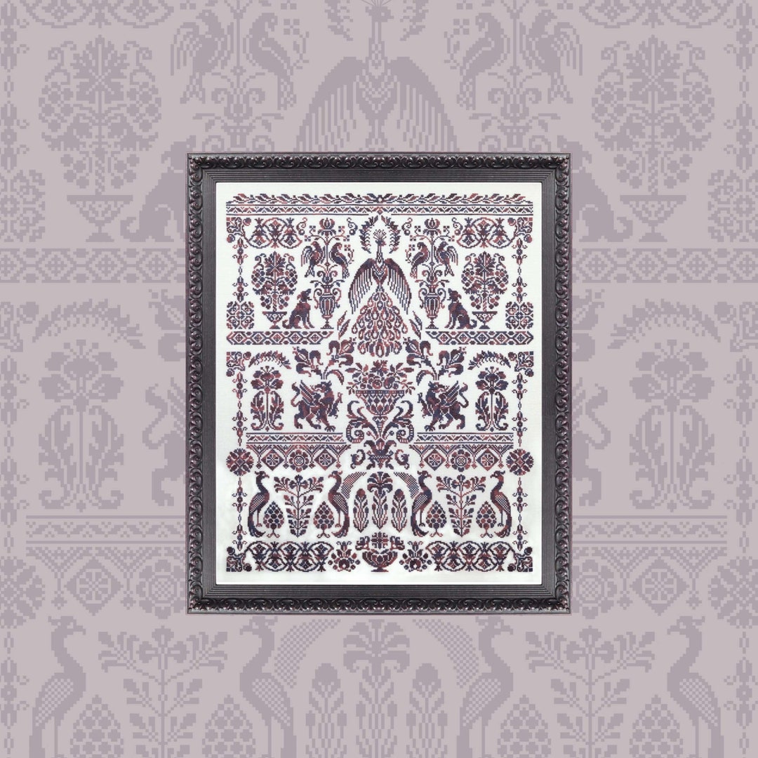 Digital Cross Stitch Pattern “royal Peacocks” Owlforest - Etsy