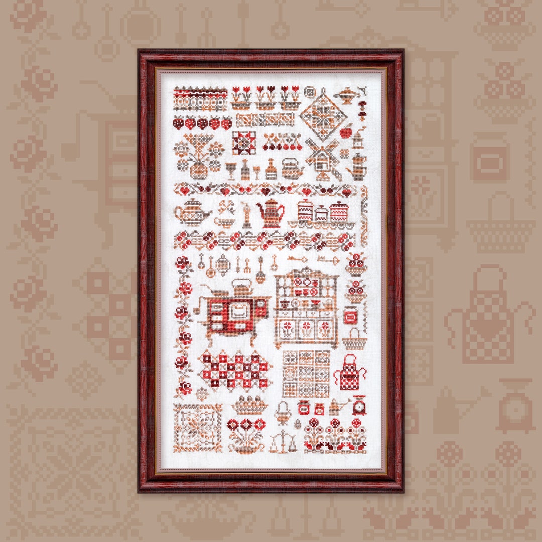Digital Cross Stitch Pattern “vintage Kitchen” Owlforest - Etsy