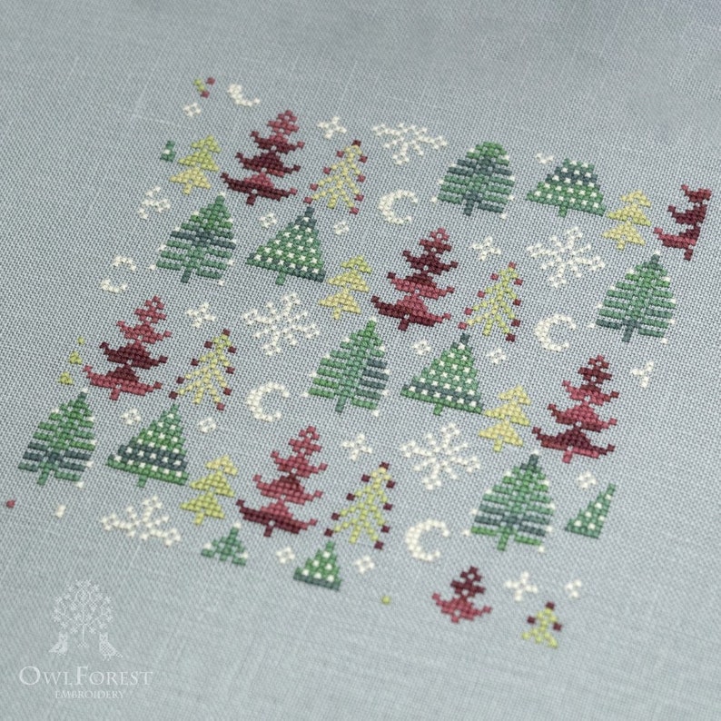 Digital Cross Stitch Pattern jointless Patterns Owlforest - Etsy