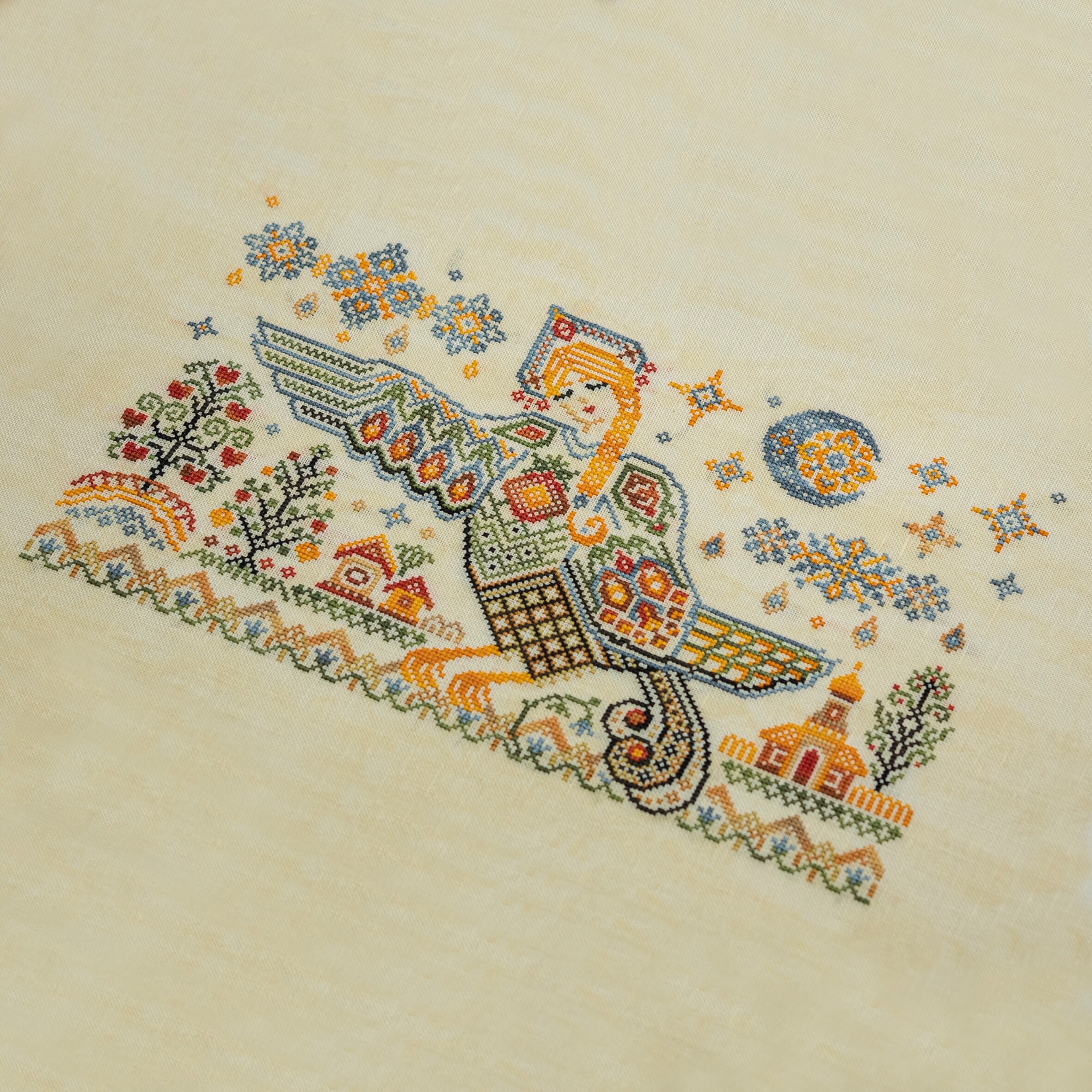 Digital Cross Stitch Pattern “sirin Bird” Owlforest - Etsy