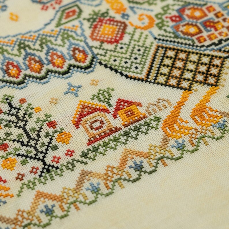 Digital Cross Stitch Pattern sirin Bird Owlforest - Etsy