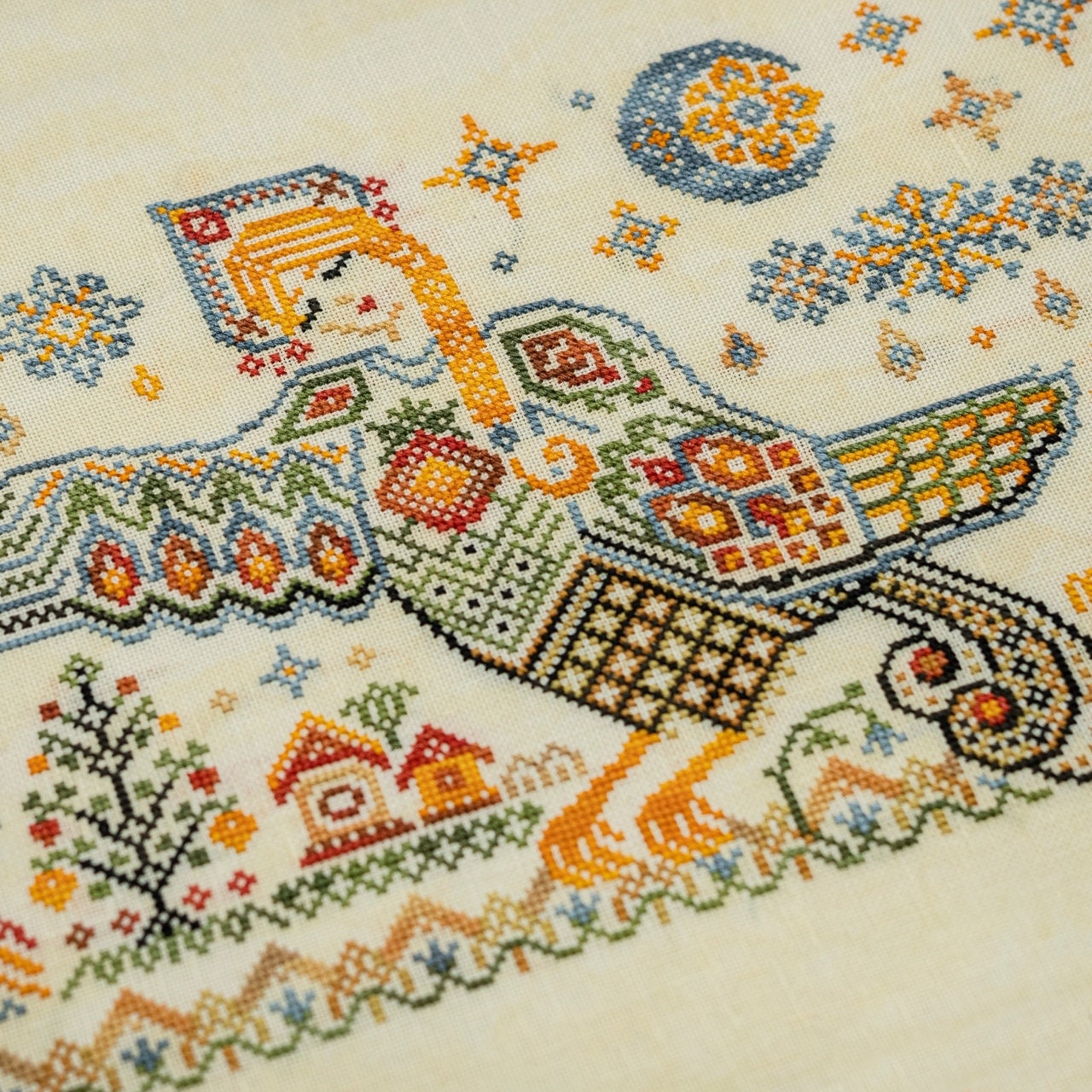 Digital Cross Stitch Pattern “sirin Bird” Owlforest - Etsy
