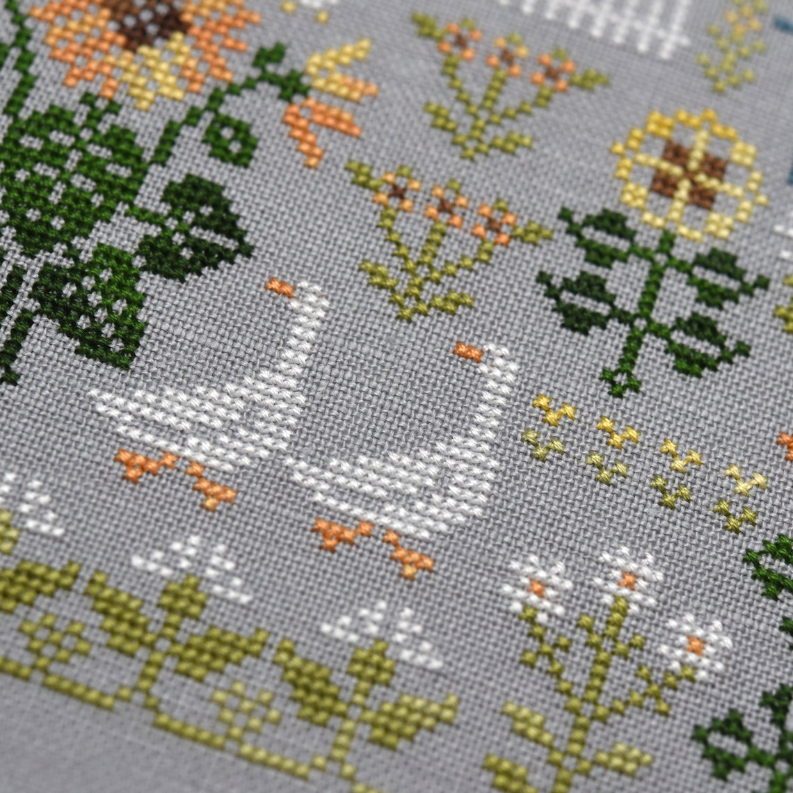 Digital Cross Stitch Pattern geese and Sunflowers Owlforest - Etsy