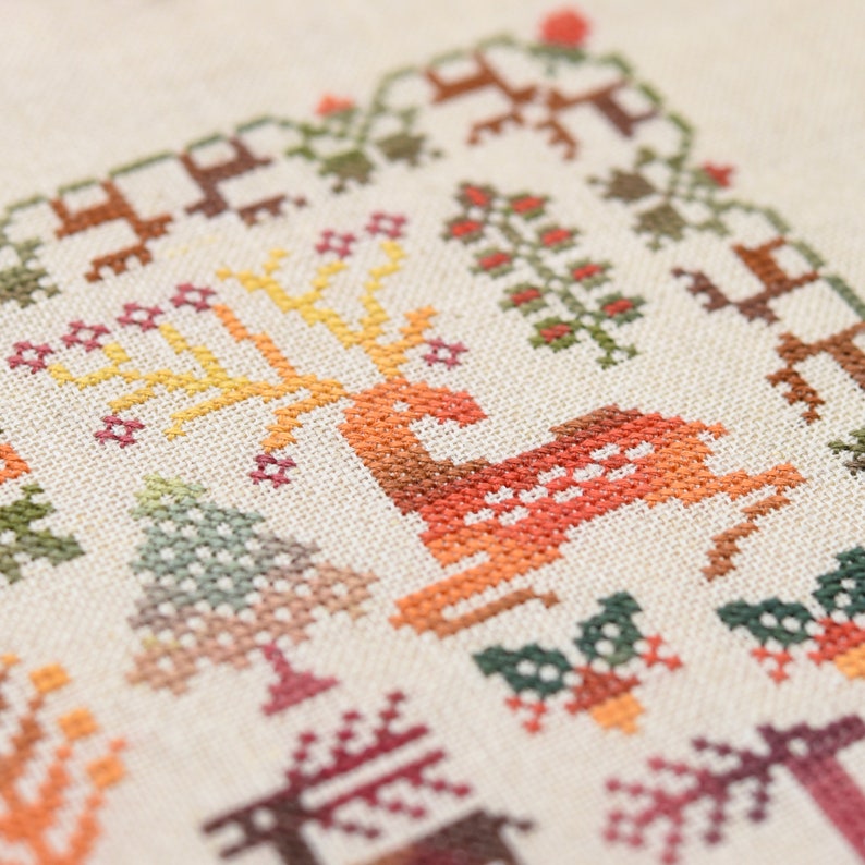 Digital Cross Stitch Pattern “deer Forest” Owlforest - Etsy