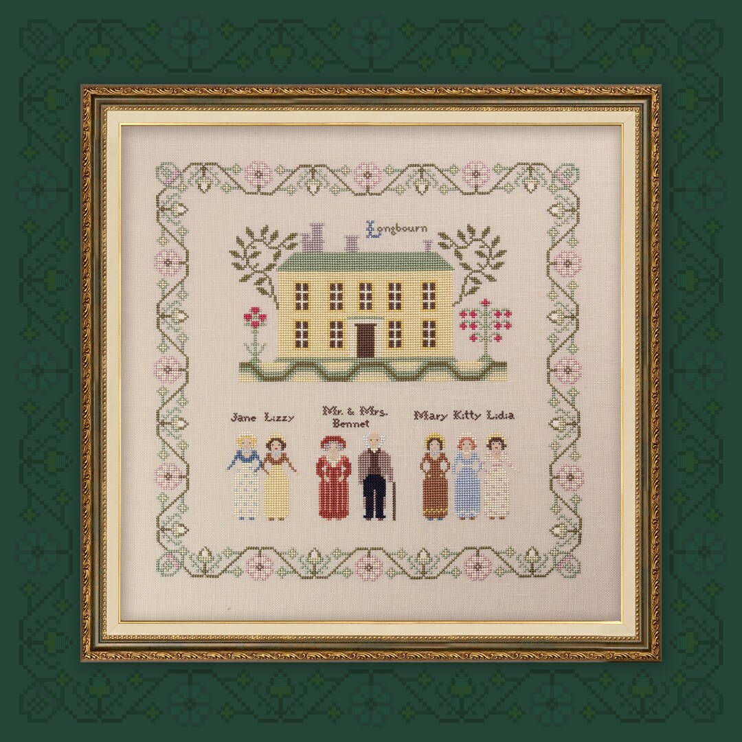 Digital Cross Stitch Pattern “pride and Prejudice. Part One. Longbourn ...