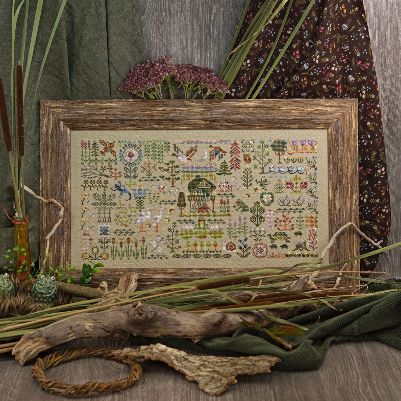 Digital Cross Stitch Pattern “bewitched Swamp” Owlforest - Etsy