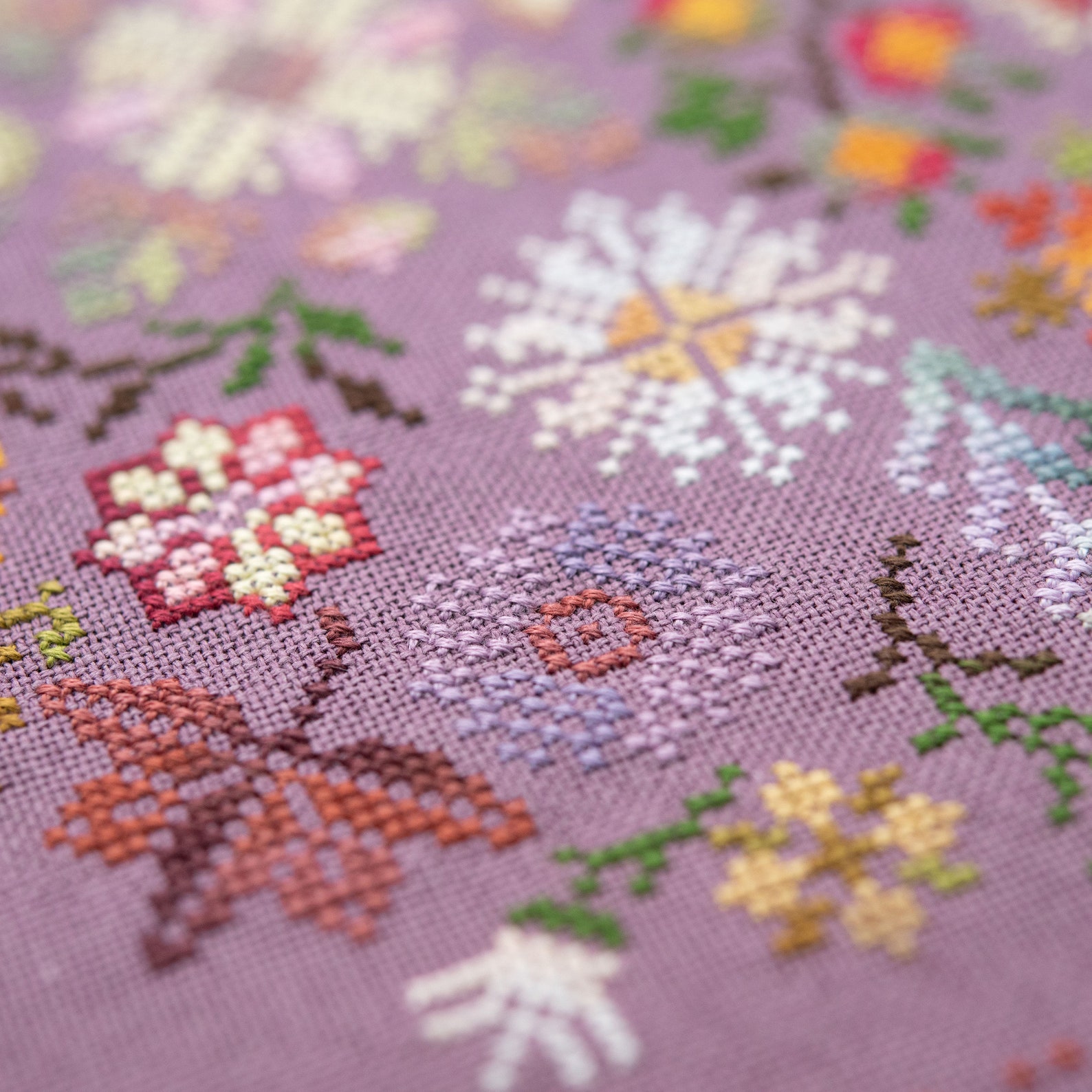 Digital Cross Stitch Pattern autumn Flowers Owlforest - Etsy