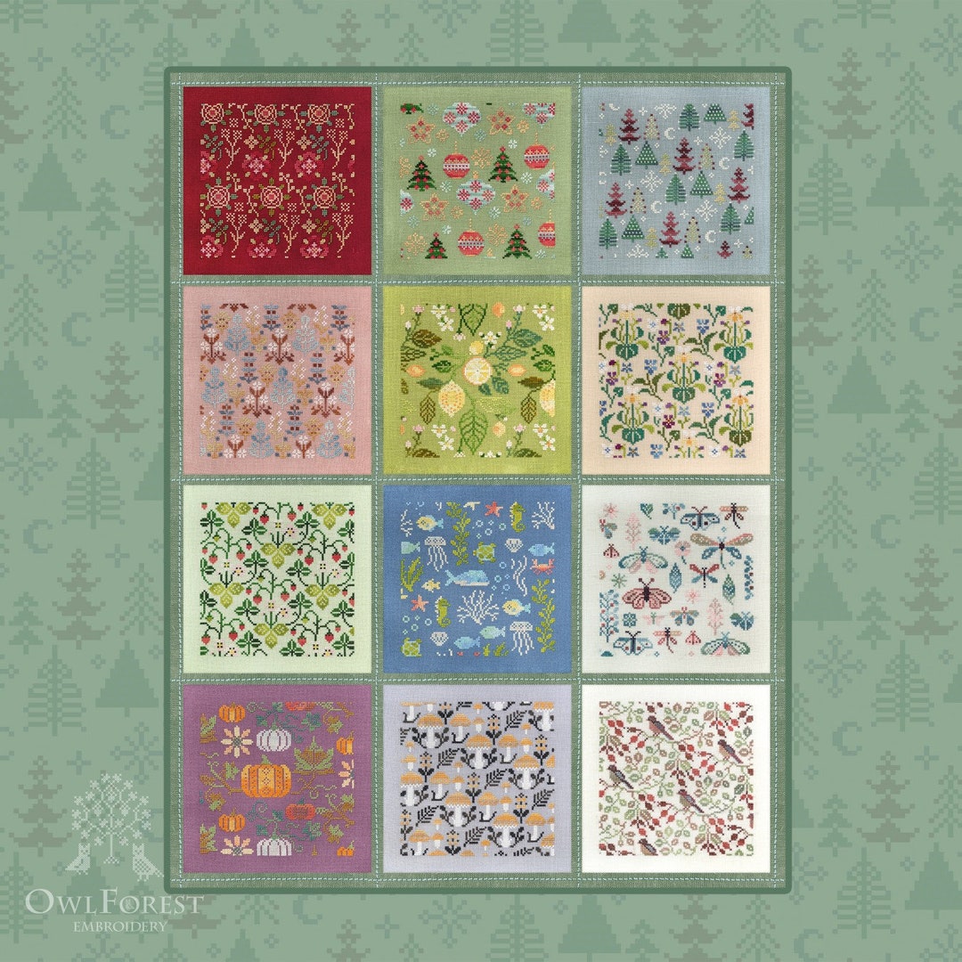 Digital Cross Stitch Pattern “jointless Patterns” Owlforest - Etsy