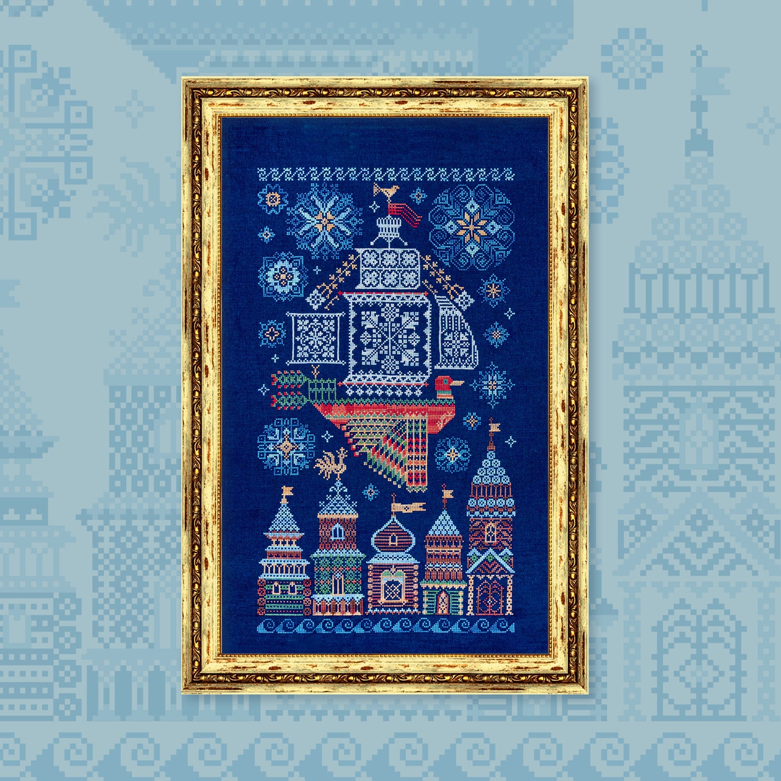 Digital Cross Stitch Pattern “flying Ship” Owlforest - Etsy