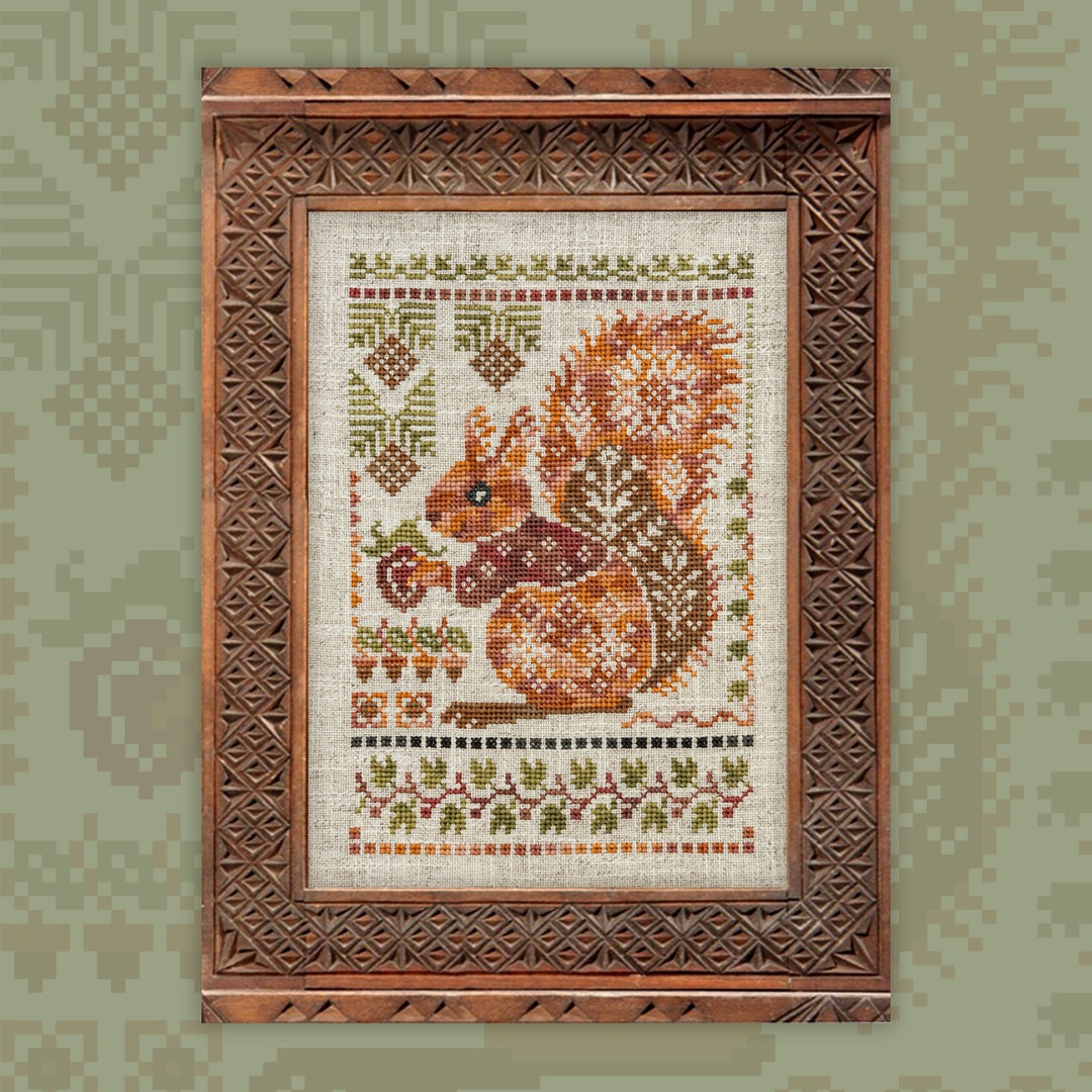Digital Cross Stitch Pattern “squirrel” Owlforest - Etsy